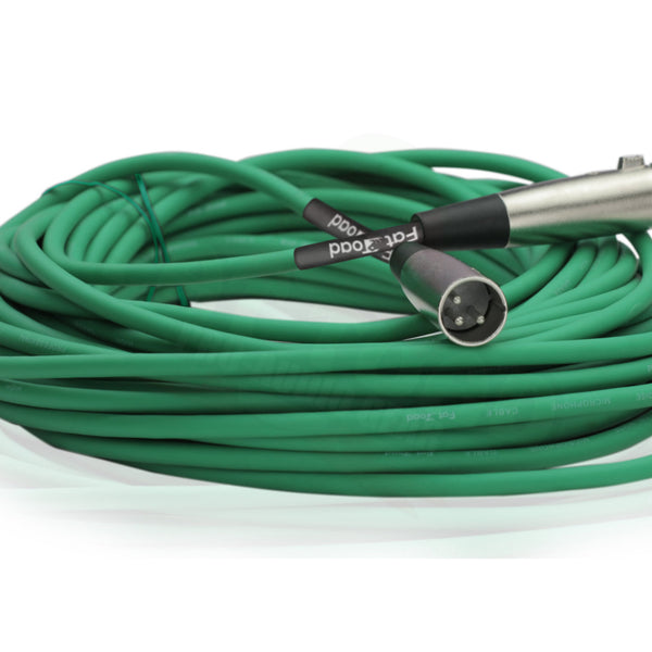 XLR Mic Cords | Green 50FT Microphone Cords 4-Pack - GeekStands.com