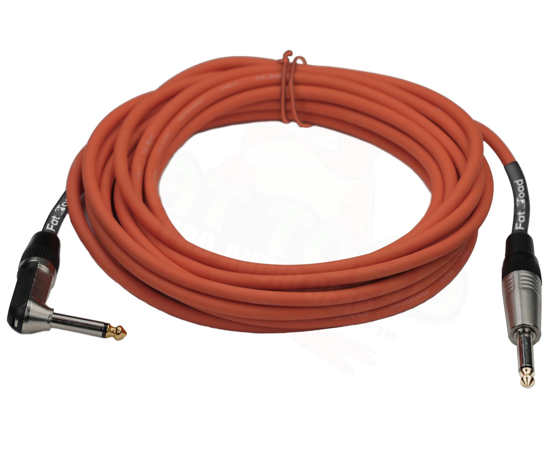 24 PACK Right Angled Guitar Cables – FAT TOAD 20ft Instrument Wires ...