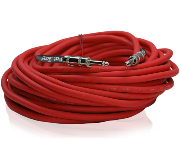 4 PACK 50ft DJ PA Speaker Cables – FAT TOAD 1/4 inch Patch Cords ...