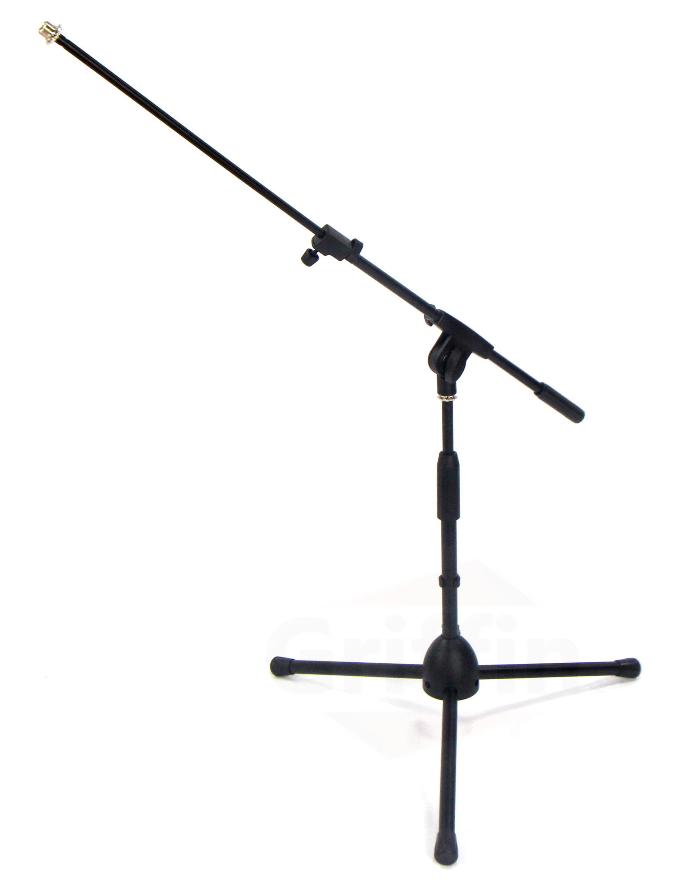 4 PACK Low Profile Mic Stand – GRIFFIN Short Tripod with Boom Arm ...