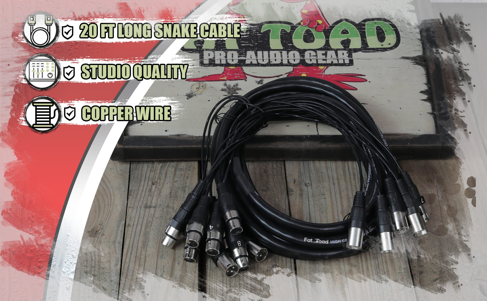 XLR Studio Snake Cable | Pro-Audio Patch Cord for 8 Channel ...