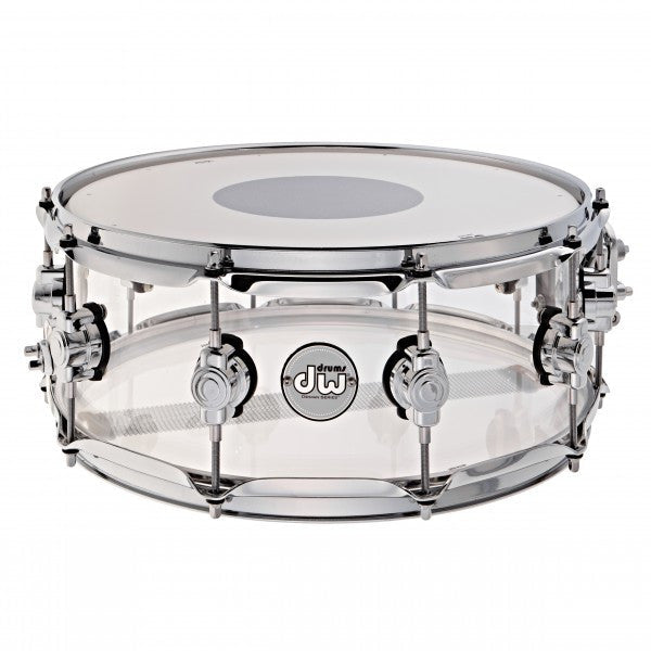 DW Design Snare Drum 14x6 Clear Acrylic - GeekStands.com