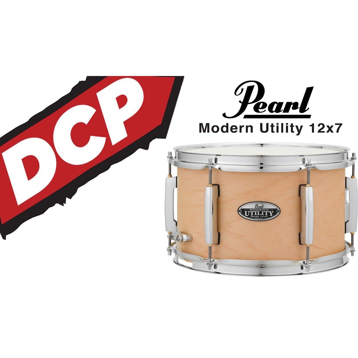 Pearl Modern Utility Maple Snare Drum 12x7 Matte Natural - GeekStands.com