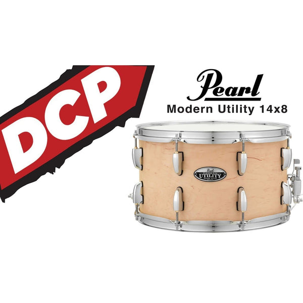 Pearl Modern Utility Maple Snare Drum 14x8 Matte Natural - GeekStands.com