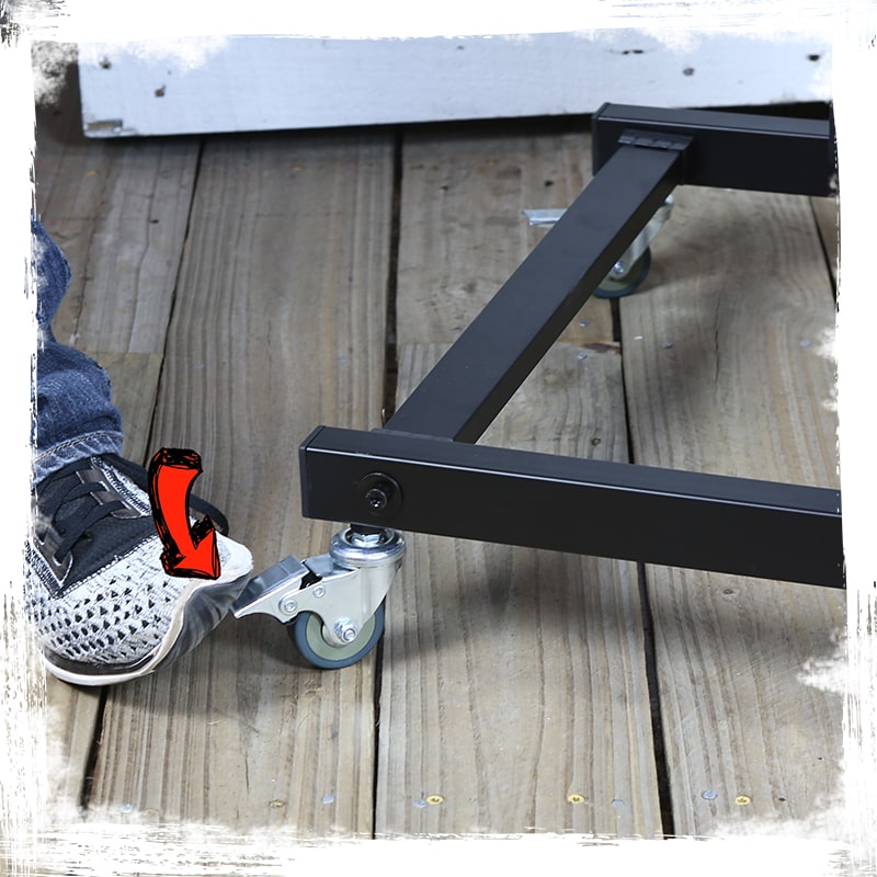 Studio Rack Mount Stand, Rolling Rackmount Mixer Case on Wheels ...