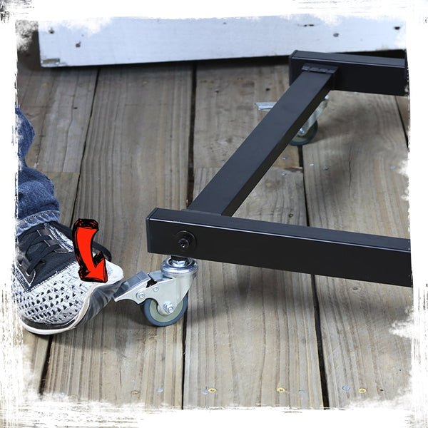 Studio Rack Mount Stand, Rolling Rackmount Mixer Case on Wheels ...