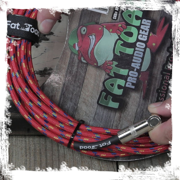 Tweed Cloth Guitar Cables | Right Angle Instrument Cords 20 FT ...