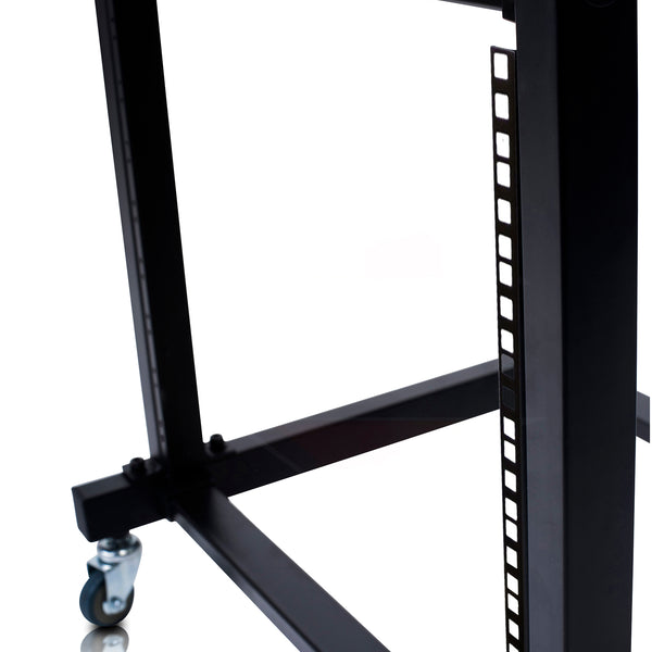 Studio Rack Mount Stand, Rolling Rackmount Mixer Case on Wheels ...