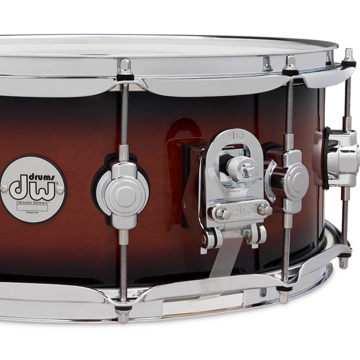 DW Design Snare Drum 14x6 Tobacco Burst - GeekStands.com