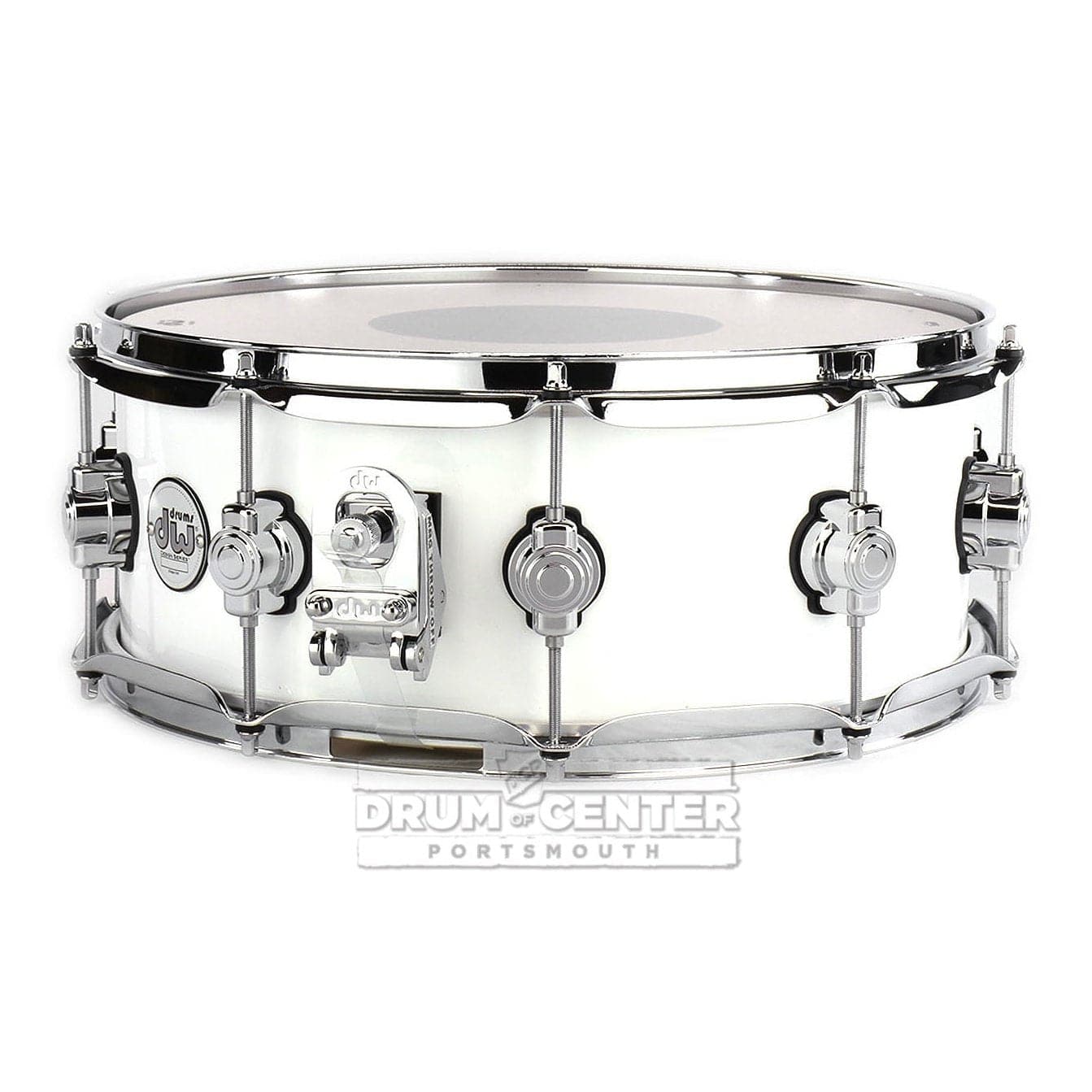 DW Design 14x5.5 Snare Drum Gloss White - GeekStands.com