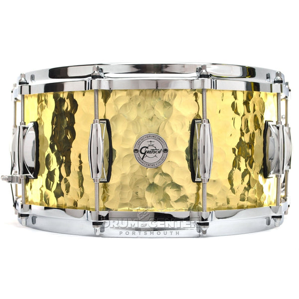 Gretsch Full Range Hammered Brass Snare Drum 14x6.5 - GeekStands.com
