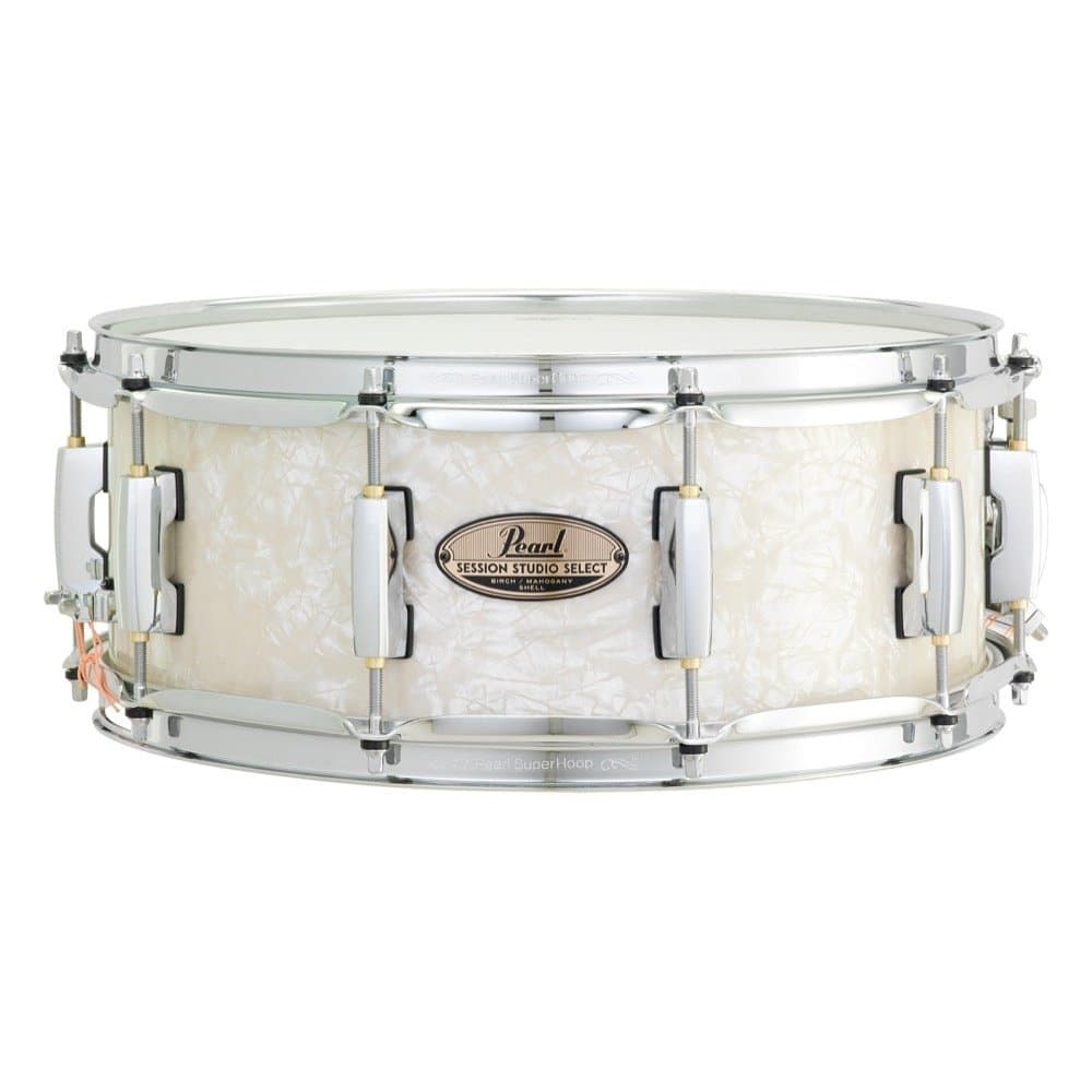 Pearl Session Studio Select 14x5.5 Snare Drum Nicotine White Marine Pe ...