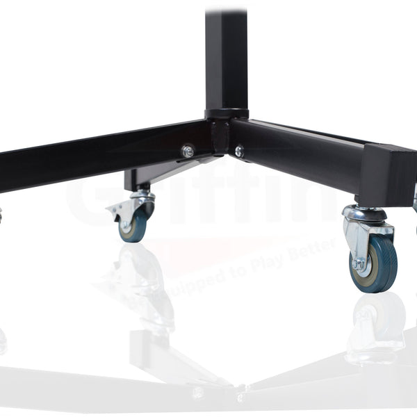 Mobile Studio Mixer Stand DJ Cart, Rolling Music Mount On Casters ...