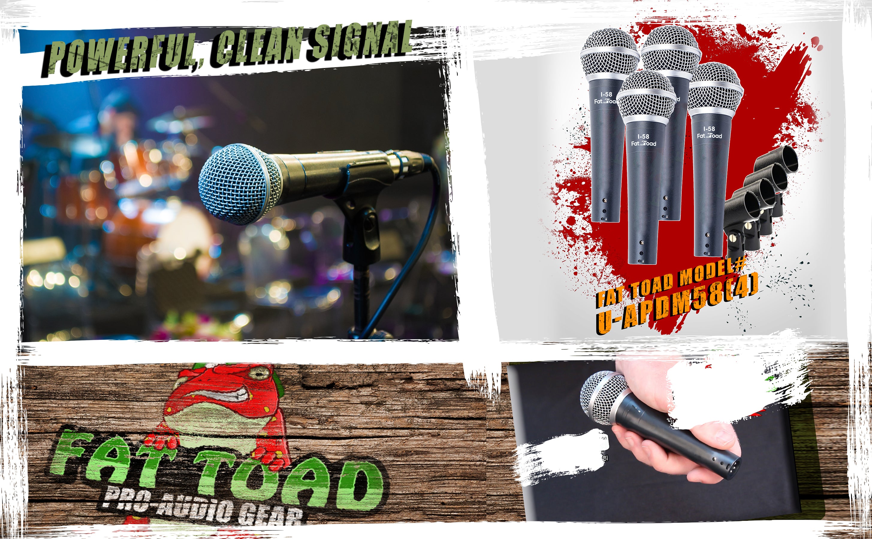 Cardioid Dynamic Microphone Package of 4 - GeekStands.com
