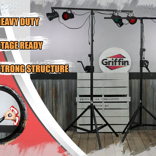 Dj Light Stands (Pack of 2) Stage Lighting Truss System - GeekStands.com