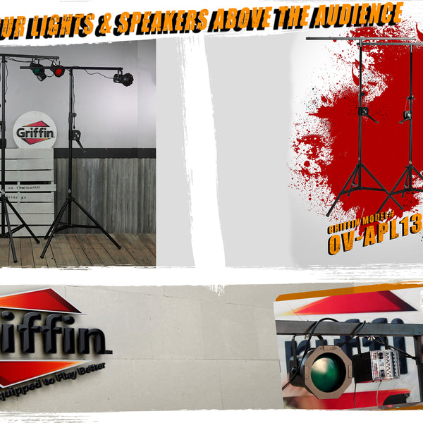 Dj Light Stands (Pack of 2) Stage Lighting Truss System - GeekStands.com