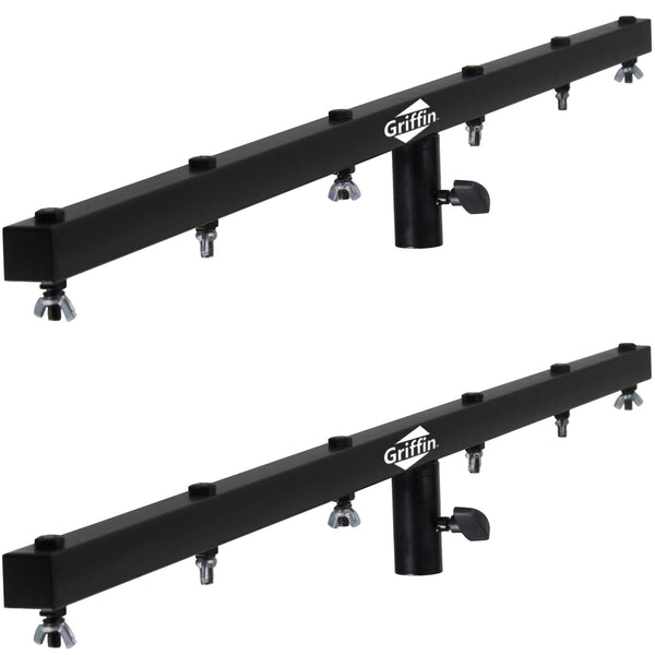 Griffin DJ Support T-Bar Steel Light Cross Bars (2 Pack) - GeekStands.com