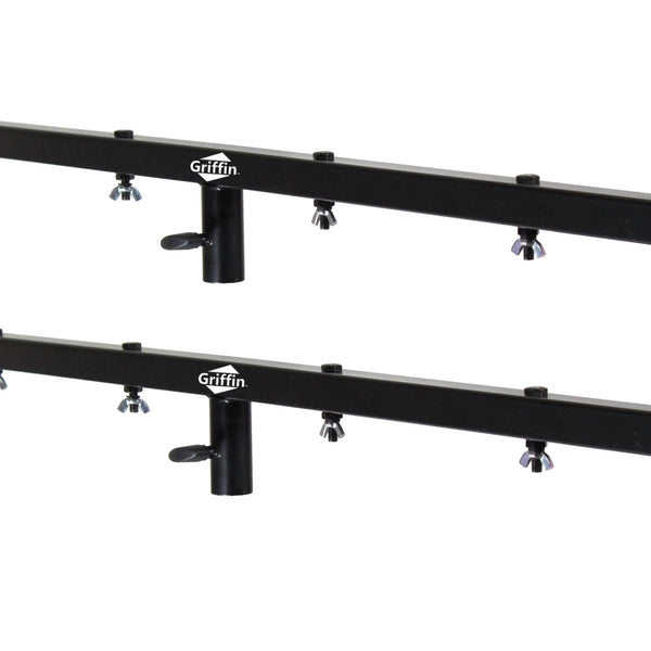 Griffin DJ Support T-Bar Steel Light Cross Bars (2 Pack) - GeekStands.com