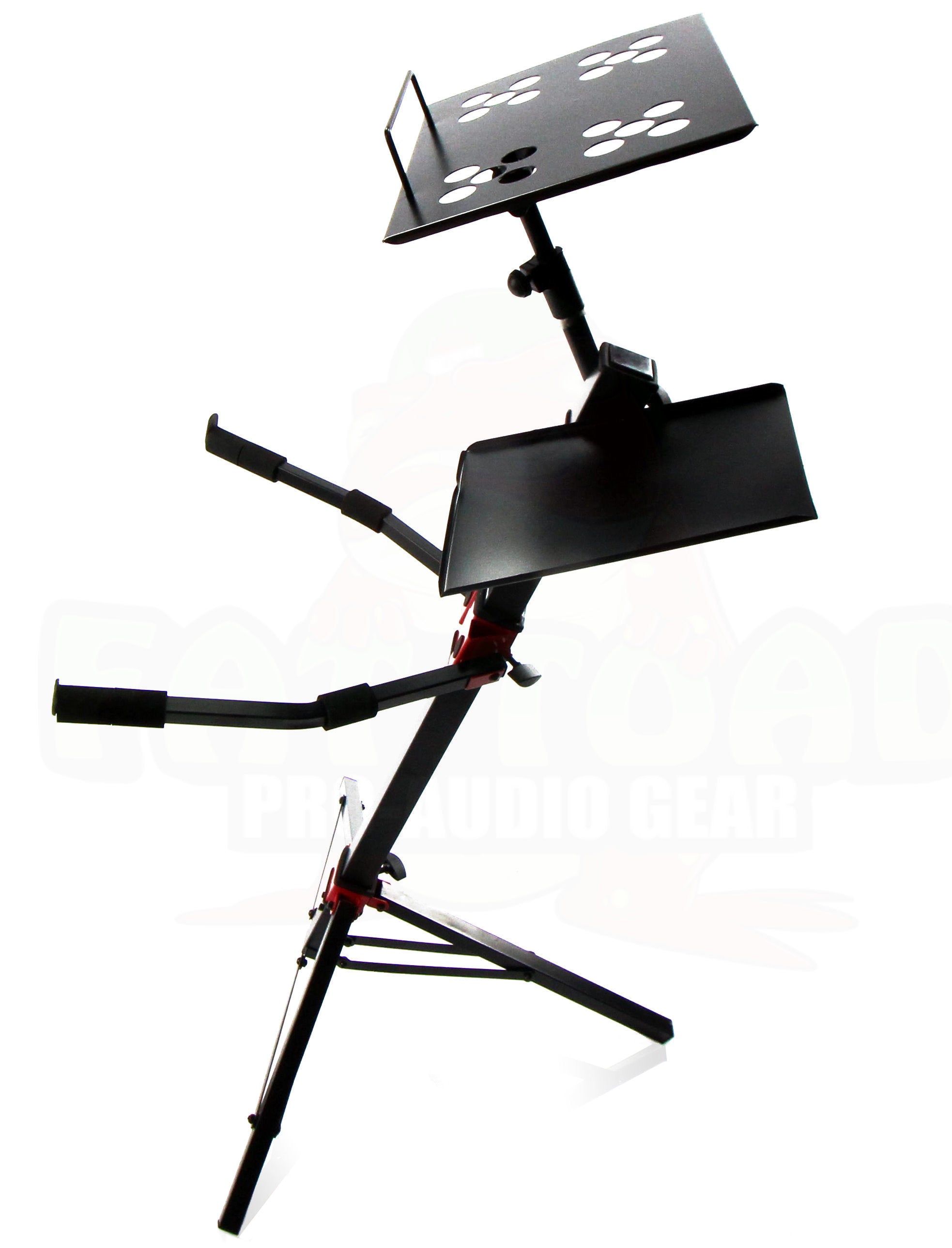 Double Laptop Stand for Djs | Mobile Disc Jockey PC Table Clamp Gear ...