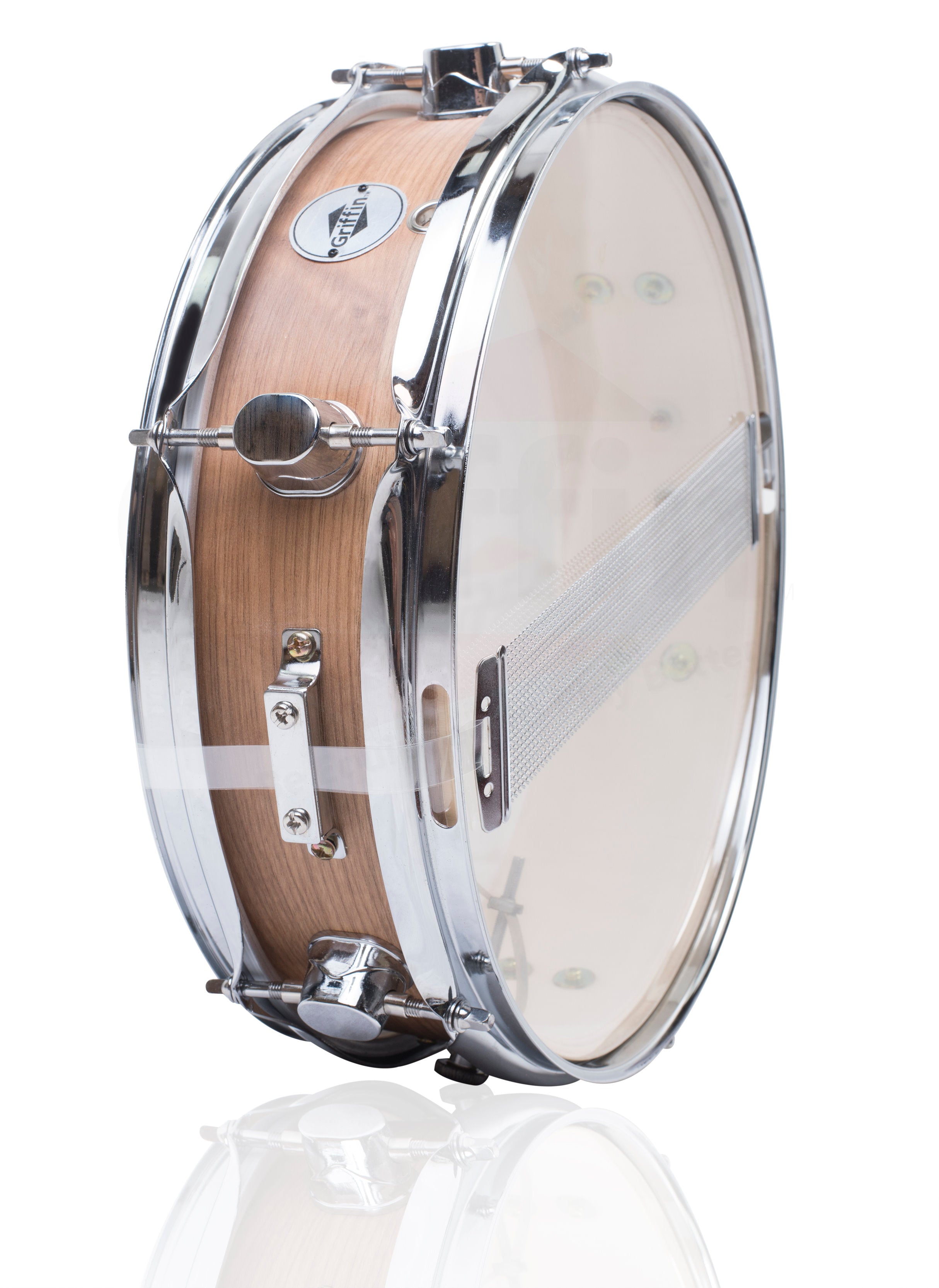 Piccolo Snare Drum 13 x 3.5 | Poplar Zebra Wood Shell - GeekStands.com