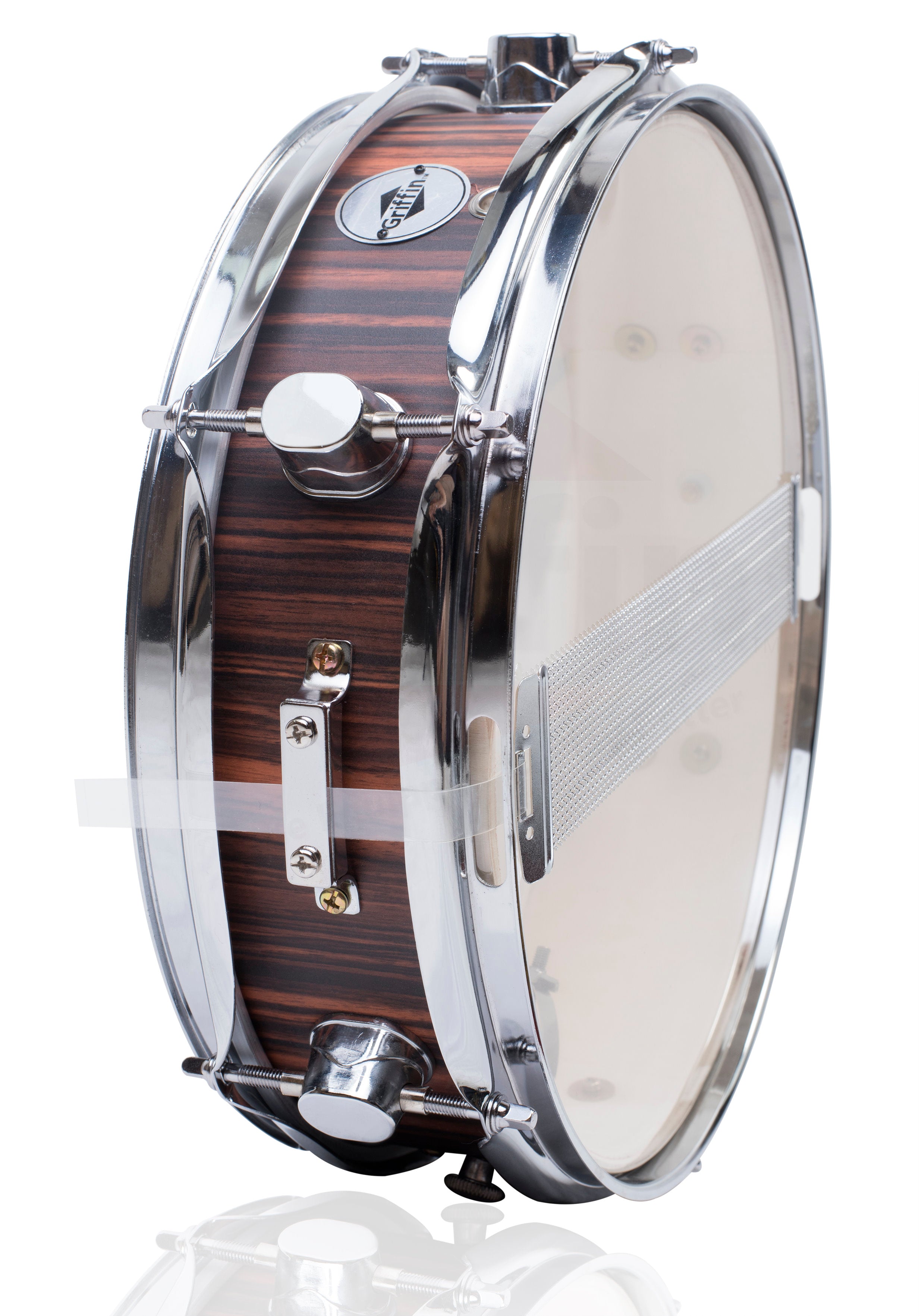 Piccolo Snare Drum 13 x 3.5 | Poplar Black Hickory Wood Shell ...