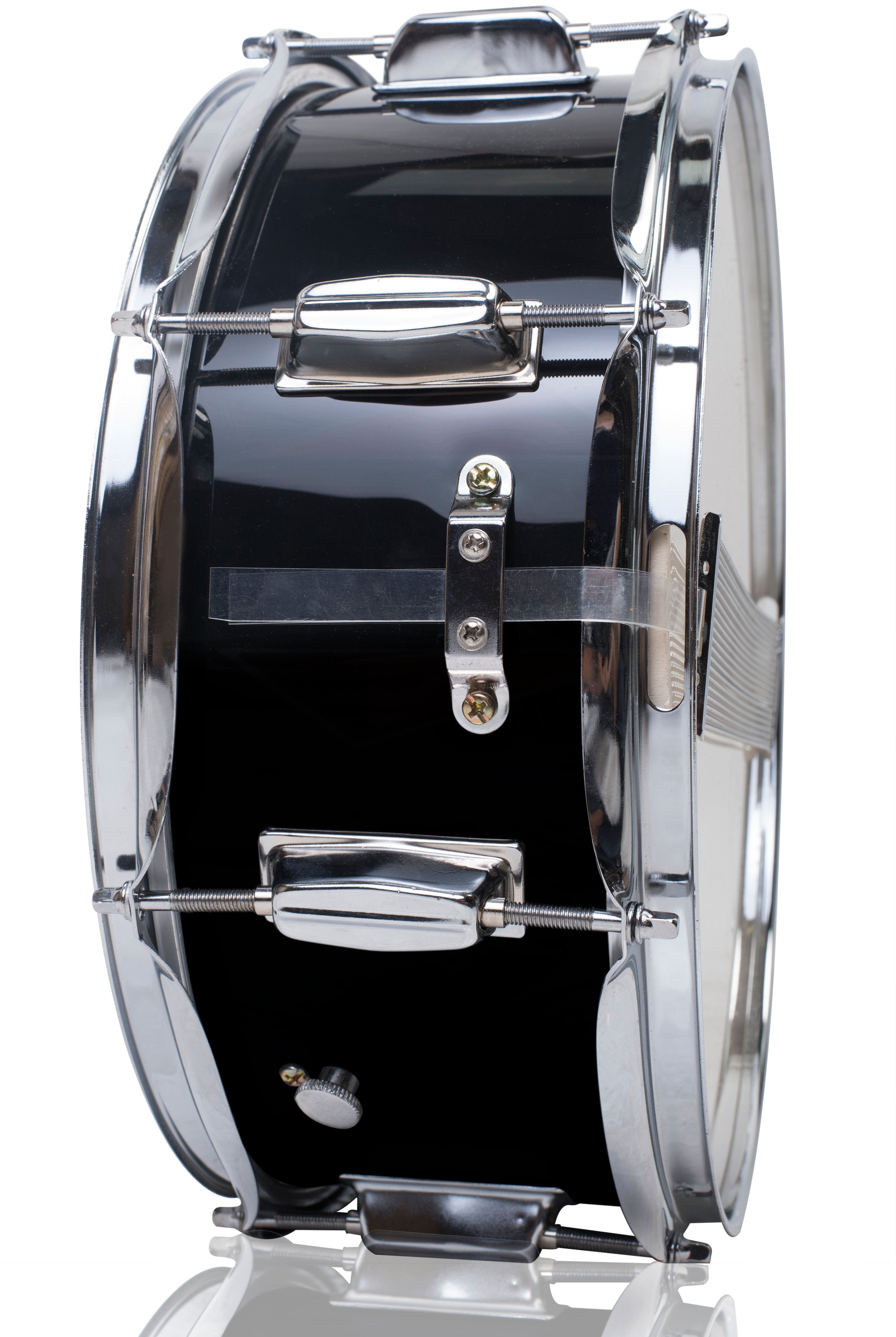 Wood Snare Drum | Black 14" x 5.5" Poplar Shell - GeekStands.com