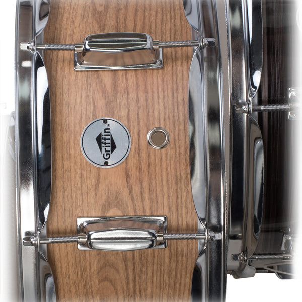 Get the Griffin Wood Snare Drum Kit: 14"x5.5" + Stand & Sticks ...