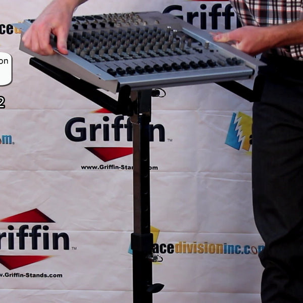 Mobile Studio Mixer Stand DJ Cart, Rolling Music Mount On Casters ...