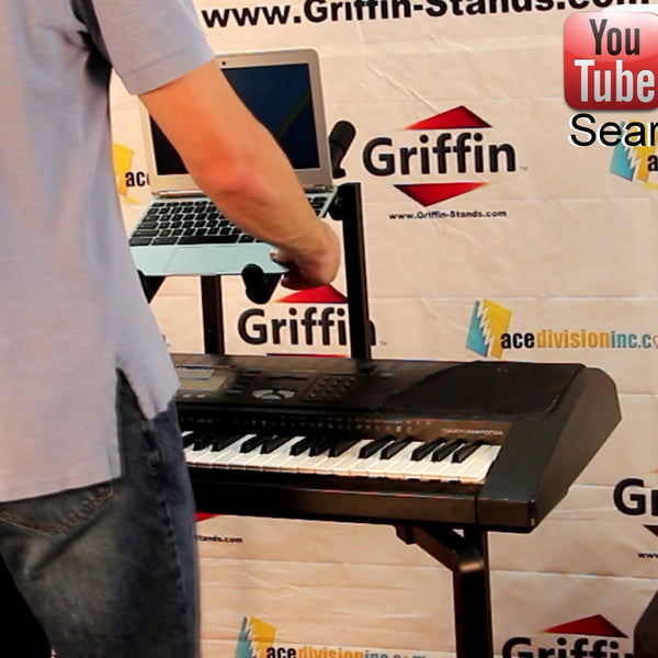 Double Studio Mixer Stand | Duel DJ Keyboard Stand - GeekStands.com