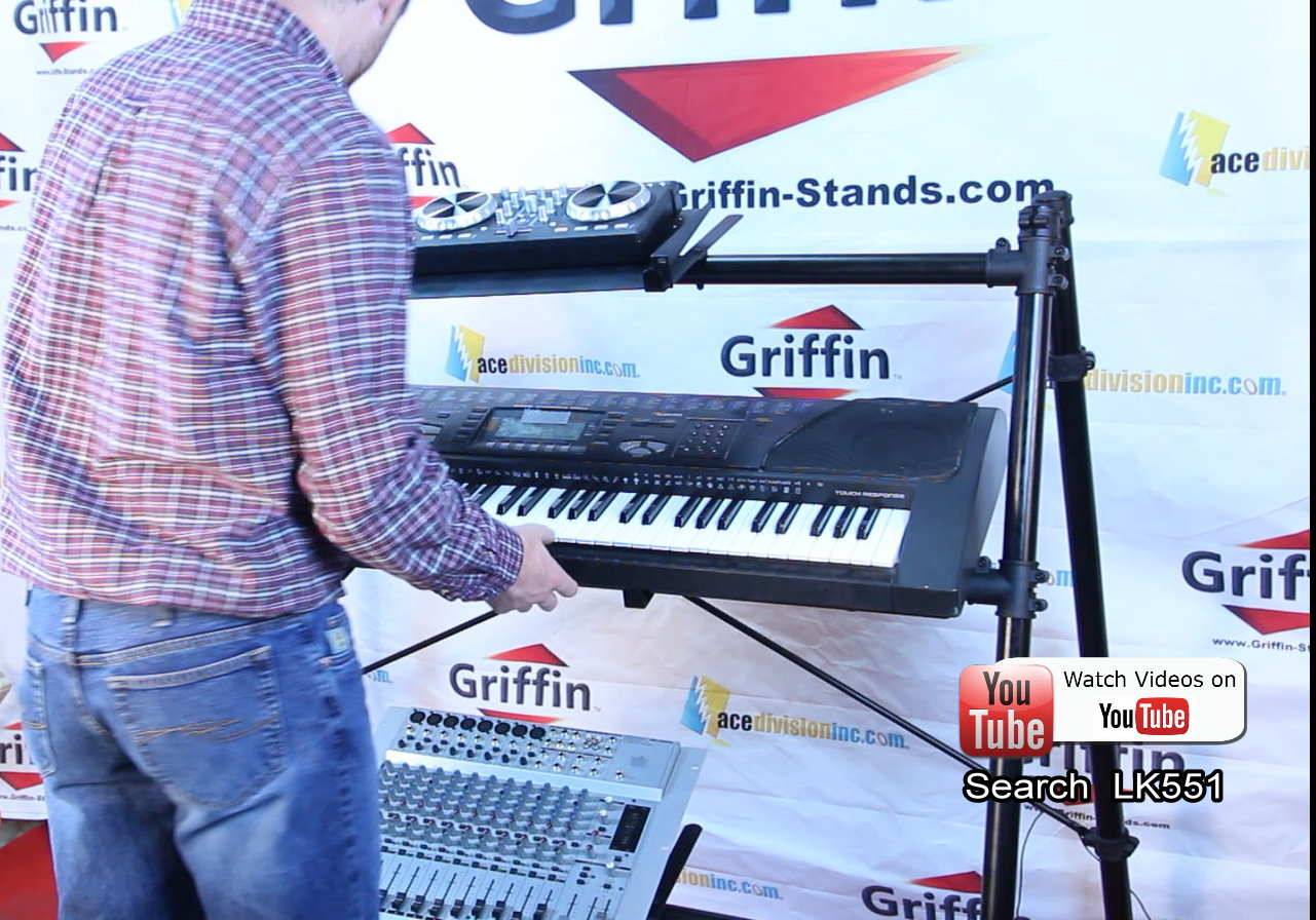 Triple Keyboard Stand | 3-Tier A-Frame Mount GeekStands.com ...