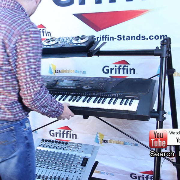 Triple Keyboard Stand | 3-Tier A-Frame Mount GeekStands.com ...