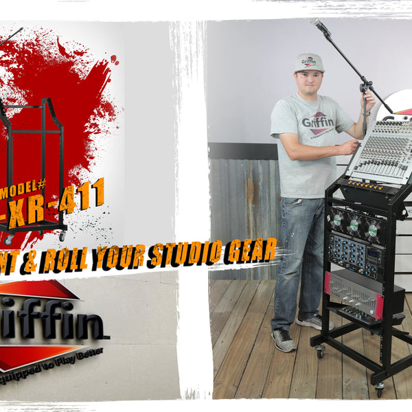 Studio Rack Mount Cart | Rolling Rackmount Mixer Stand on Wheels ...